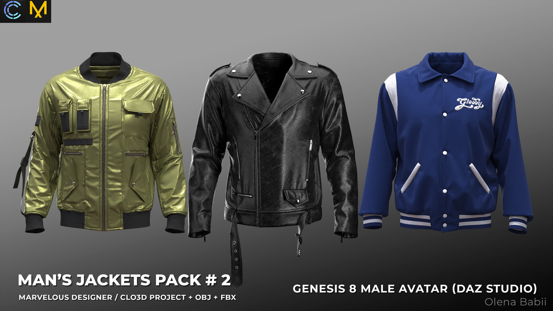 ArtStation - Men's Jackets Pack # 2 | Game Assets