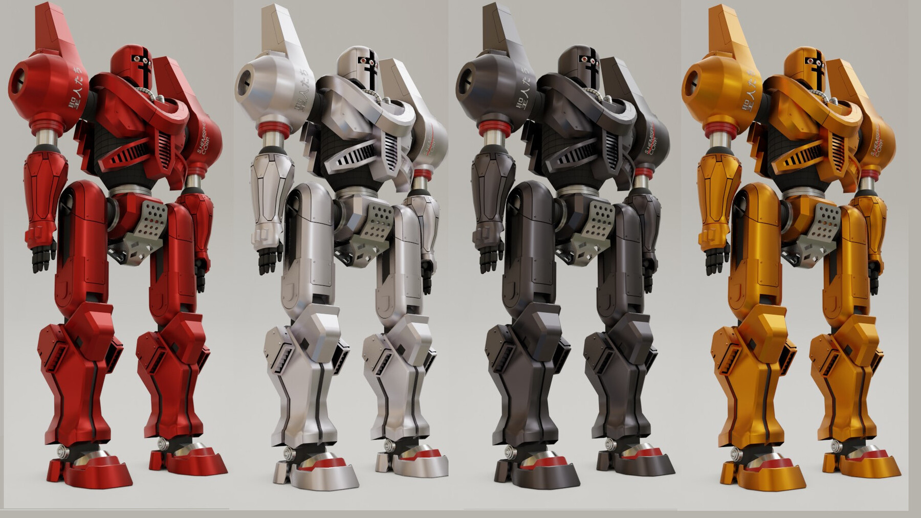 ArtStation - Mecha Giant Robot Anime - Robo Gigante Low-poly 3D model ...