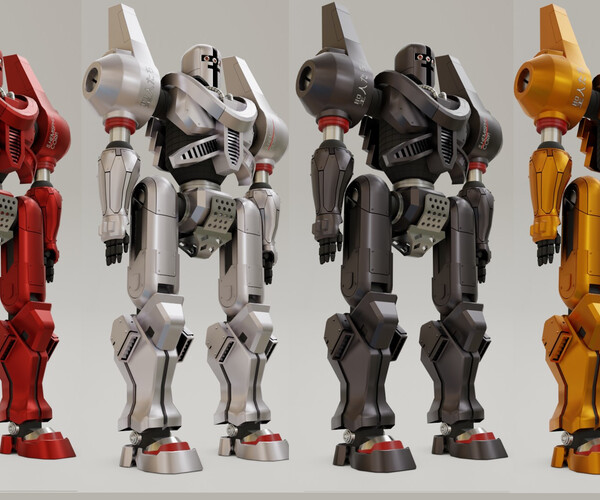 ArtStation - Mecha Giant Robot Anime - Robo Gigante Low-poly 3D model ...