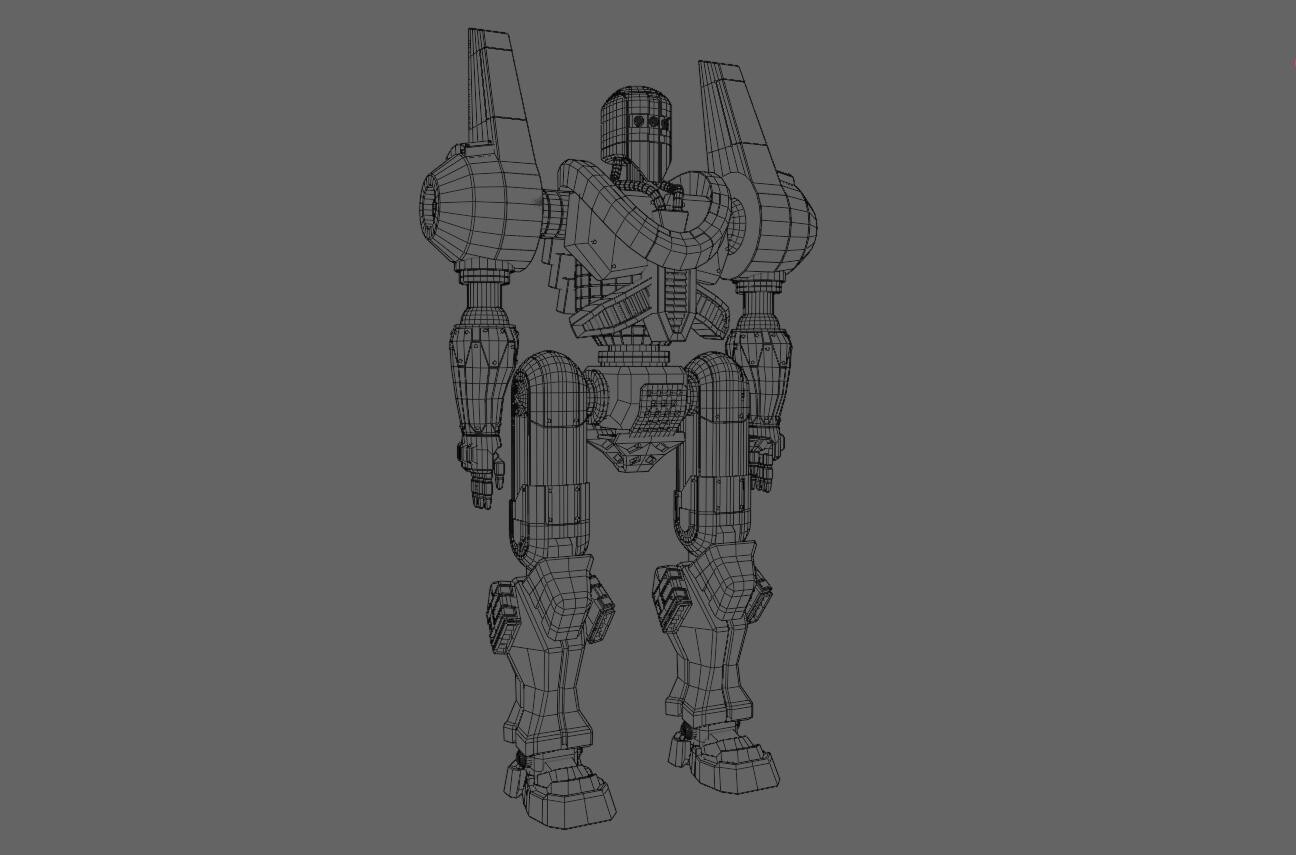 ArtStation - Mecha Giant Robot Anime - Robo Gigante Low-poly 3D model ...