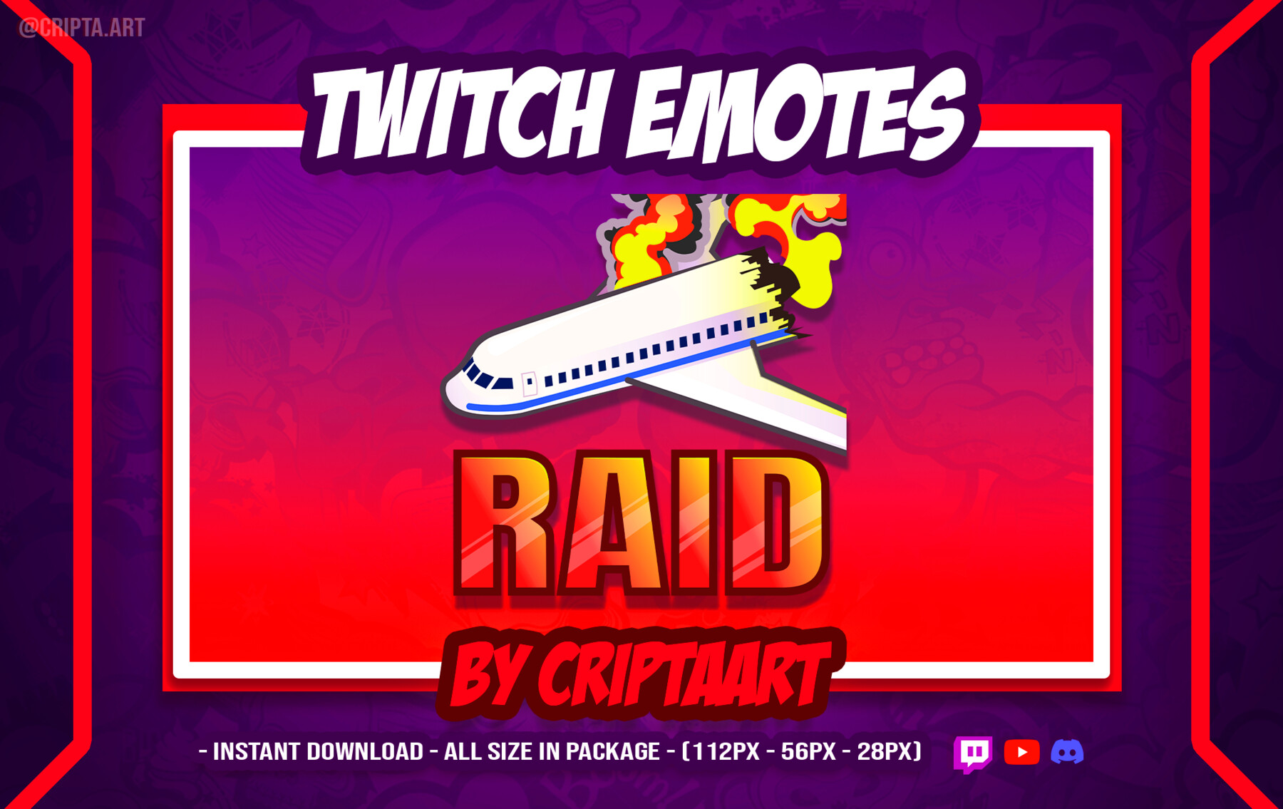 Cripta.art - Twitch Emote / Plane Emote / Raid Emote / Graphics Twitch ...