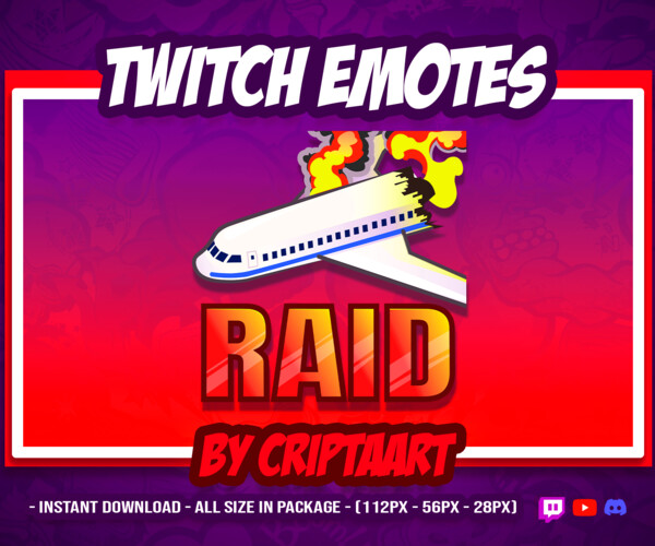 ArtStation - Twitch Emote / Plane Emote / Raid Emote / Graphics Twitch ...