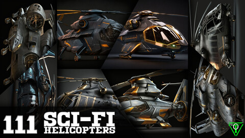 ArtStation - 111 Sci-fi Helicopters (More Than 8K Resolution) | Artworks