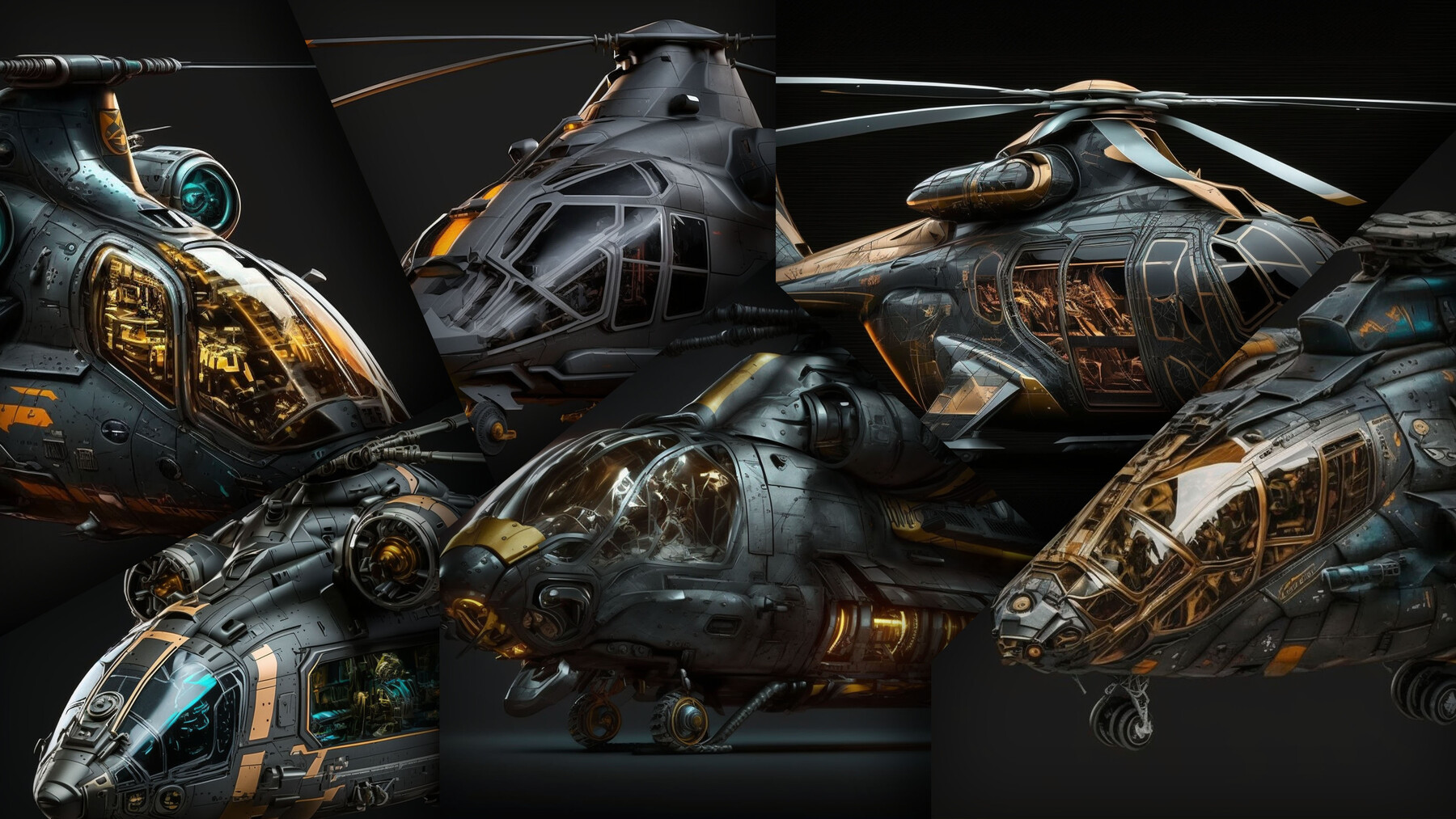 ArtStation - 111 Sci-fi Helicopters (More Than 8K Resolution) | Artworks