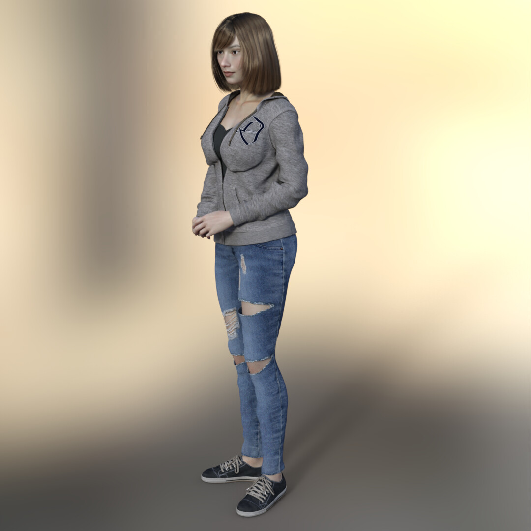 ArtStation - Hema- Blonde short hair woman//blendshape facial capture/Unreal Engine 4 | Game Assets