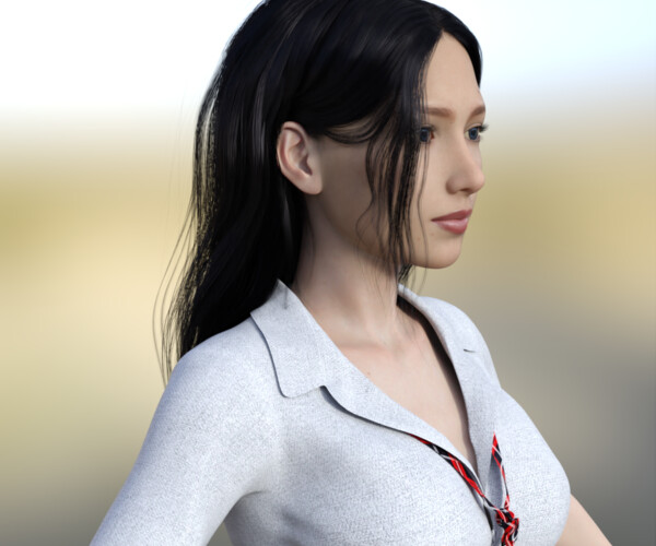 ArtStation - Yomira- Sexy uniform girl//blendshape facial capture ...