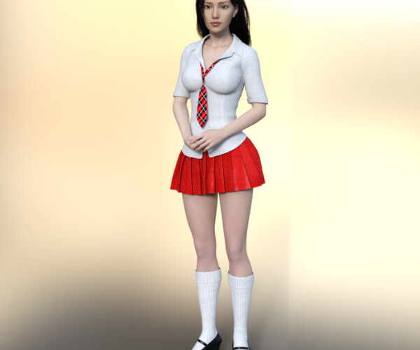 ArtStation - Yomira- Sexy uniform girl//blendshape facial capture ...