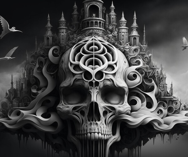 ArtStation - surreal skull | Artworks