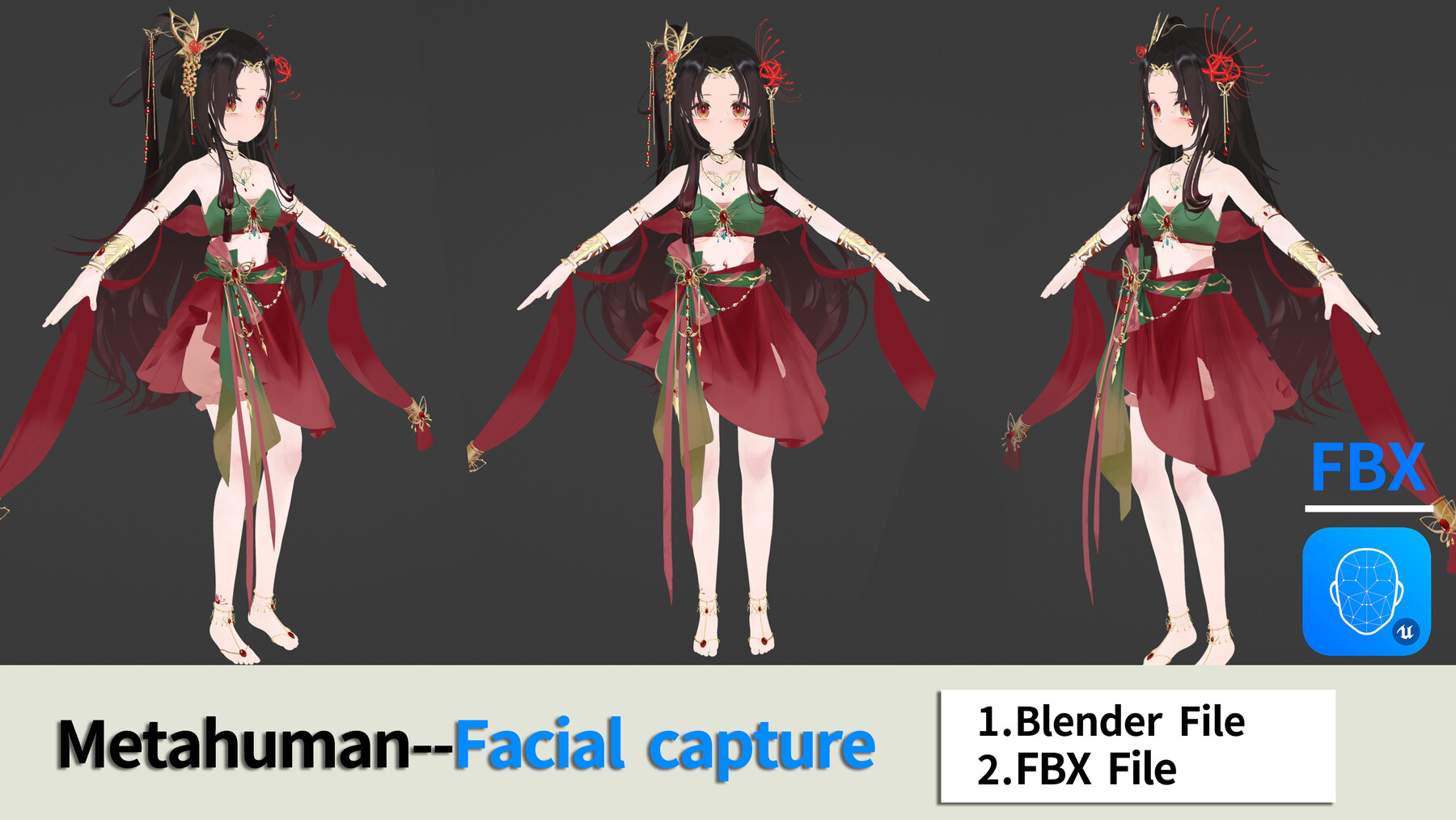 ArtStation - Dania- Ancient style game characters//blendshape facial capture | Game Assets