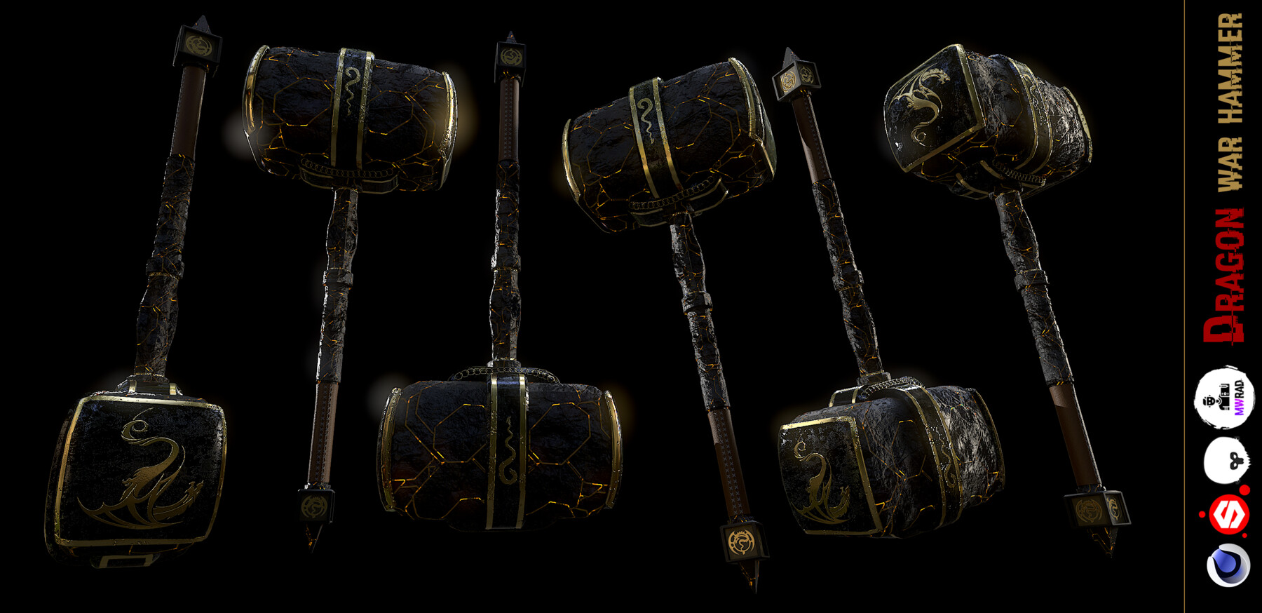 ArtStation - dragon war hammer | Game Assets