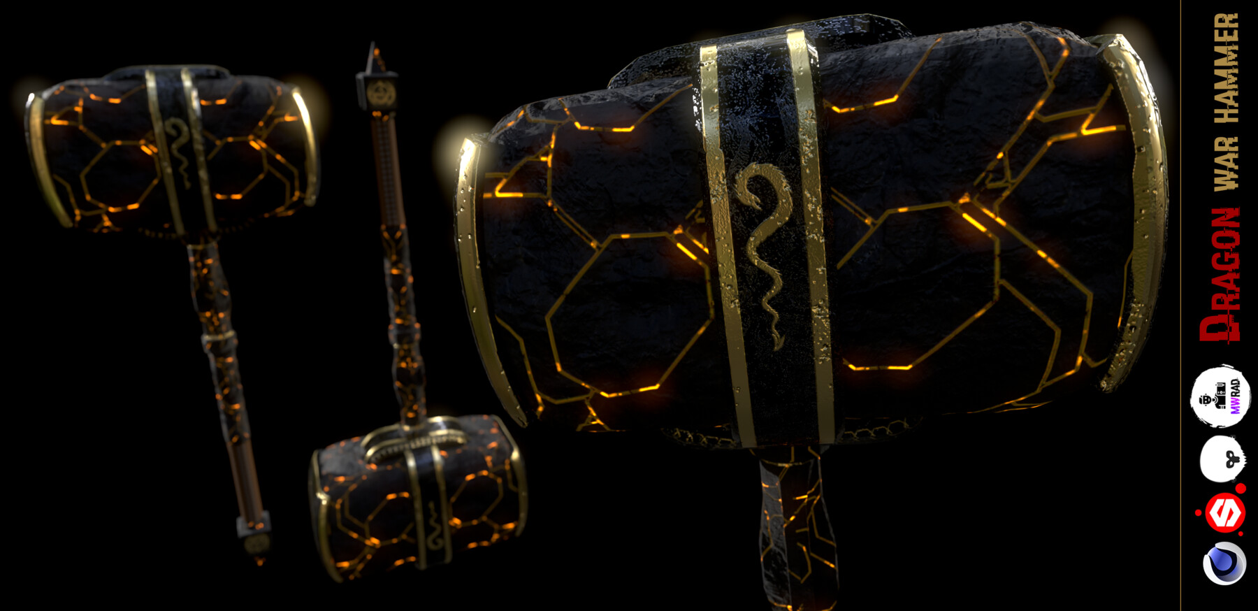 ArtStation - dragon war hammer | Game Assets