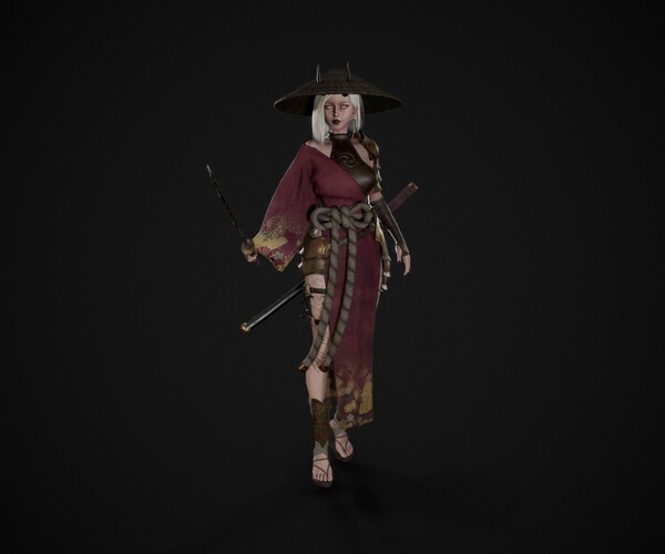 ArtStation - Samurai Demon Girl | Game Assets