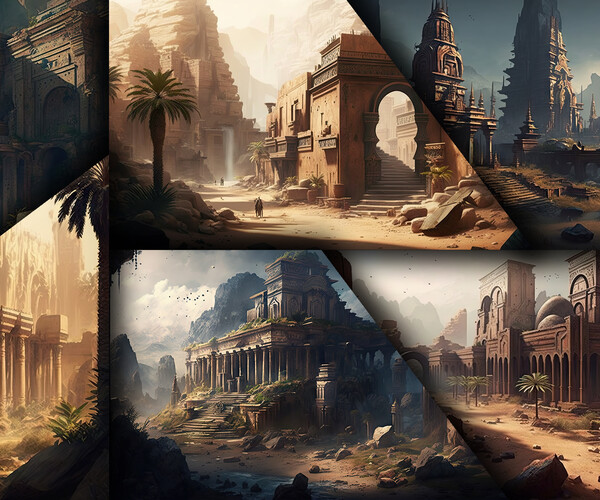 ArtStation - 109 ancient city (More Than 8K Resolution) | Artworks