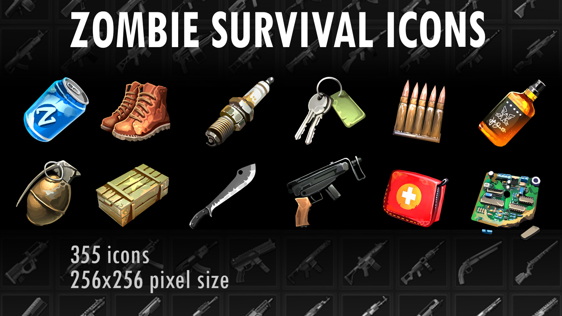 ArtStation - Zombie Survival Icons | Game Assets
