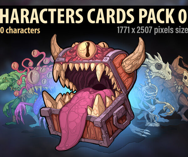 ArtStation - Characters Cards pack 01 | Game Assets