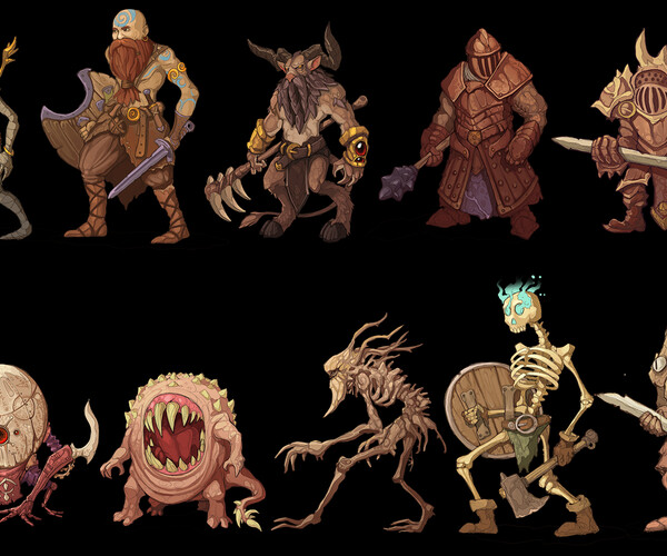 ArtStation - Characters Cards pack 01 | Game Assets