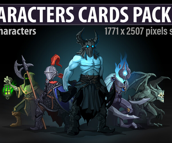 ArtStation - Characters Cards pack 03 | Game Assets