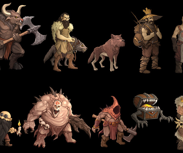 ArtStation - Characters Cards pack 03 | Game Assets