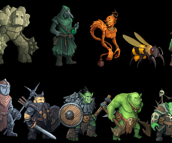 ArtStation - Characters Cards pack 03 | Game Assets