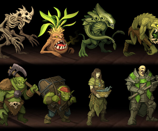 ArtStation - Characters Cards pack 04 | Game Assets