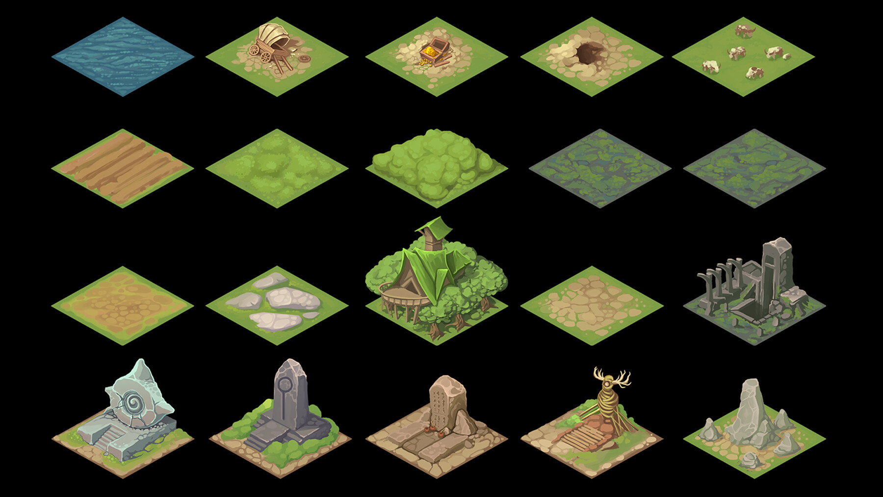 ArtStation - Isometric Fantasy Tiles | Game Assets