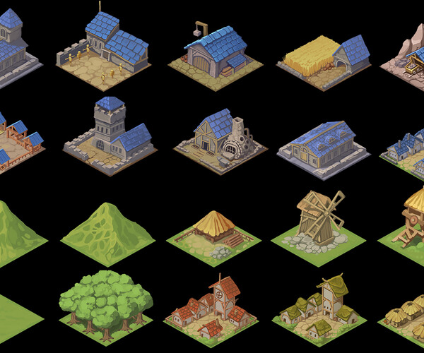 ArtStation - Isometric Fantasy Tiles | Game Assets