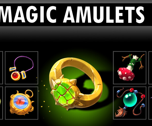 ArtStation - Magic Amulets | Game Assets