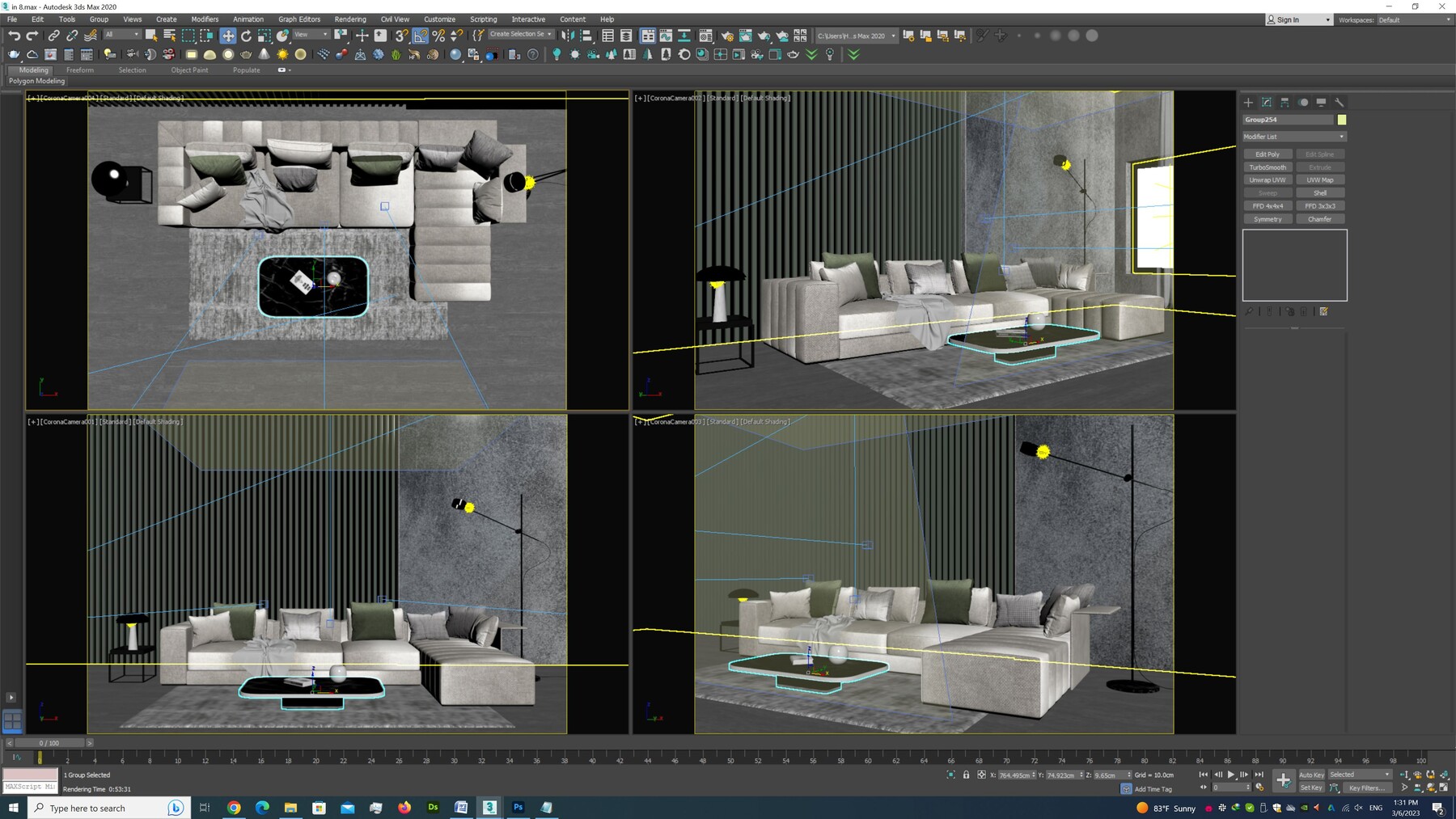 ArtStation - interior scene livingroom 06 | Game Assets