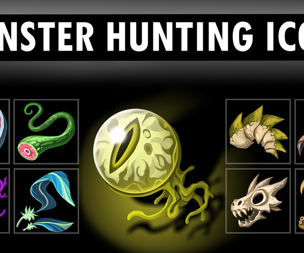 ArtStation - Monster Hunting Icons | Game Assets