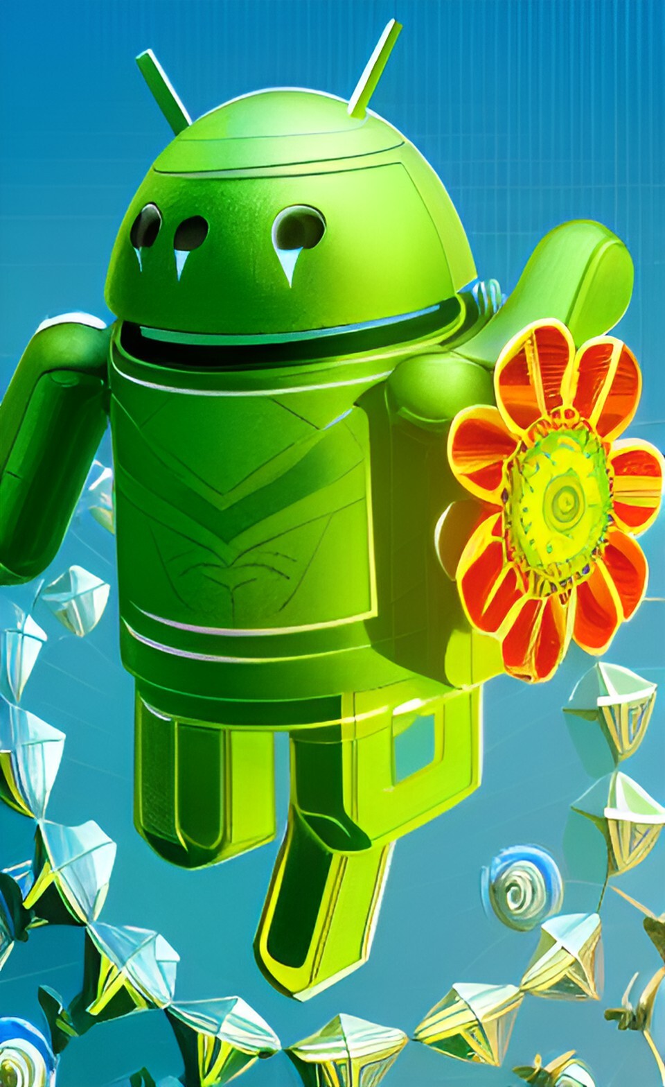 ArtStation - mechanical android flower 6680 -jpg pack wombo art | Artworks