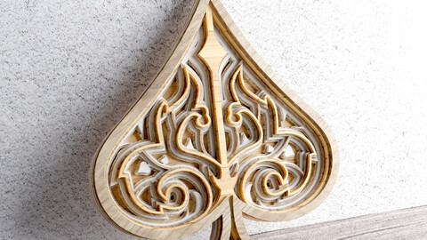 ArtStation - MULTILAYER ACE Of SPADE dxf files Wallart For Lasercutting ...