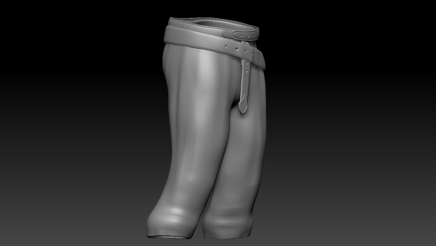 ArtStation - High-poly model Pants belts | Resources