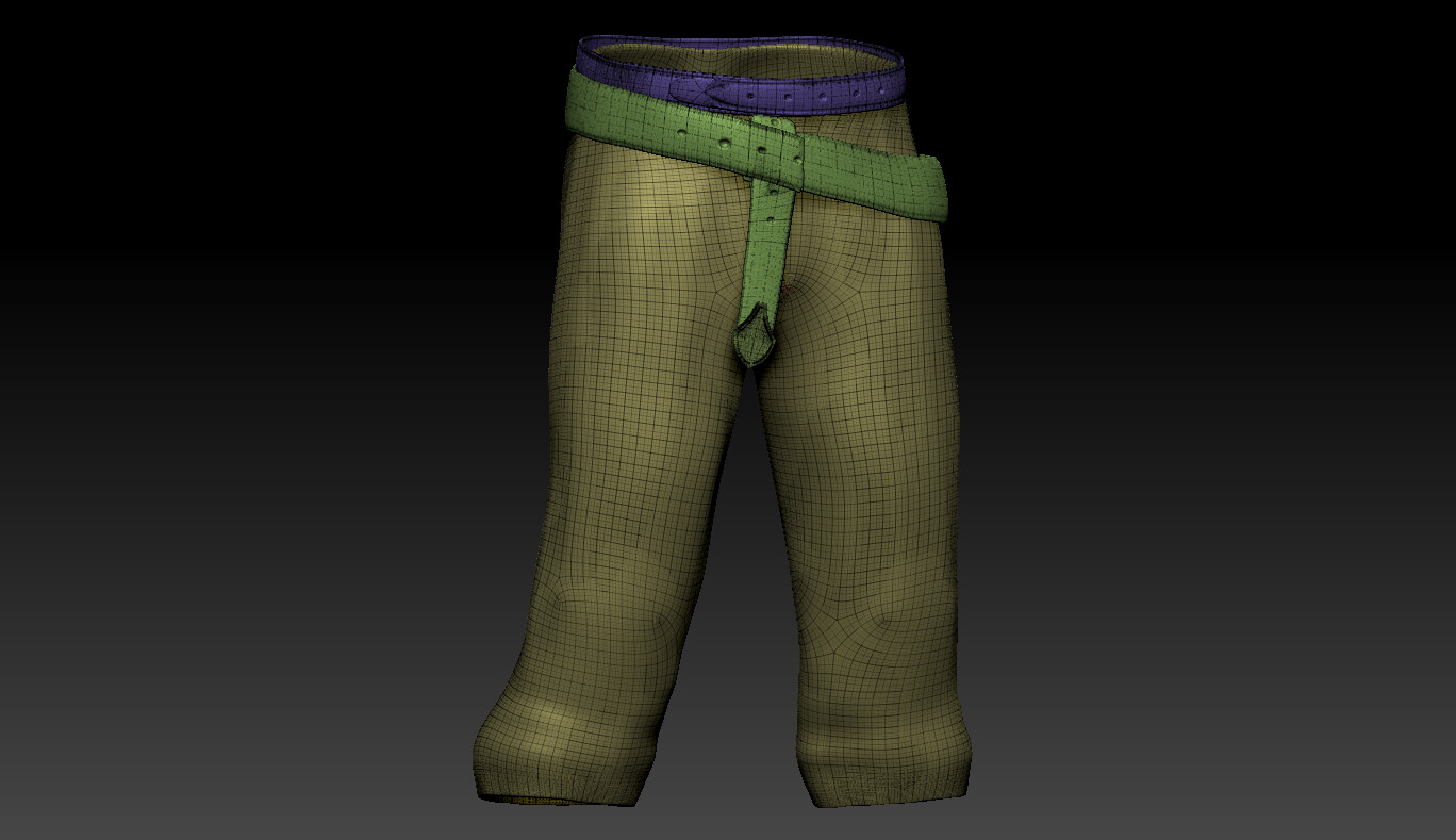 ArtStation - High-poly model Pants belts | Resources