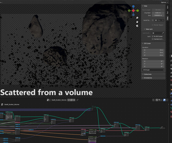 ArtStation - Blender Geometry Nodes Scatter Space | Resources