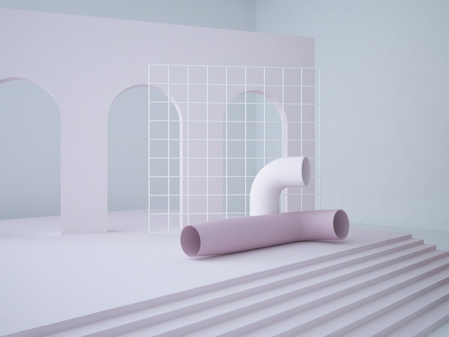 ArtStation - Piped abstract scene | Resources