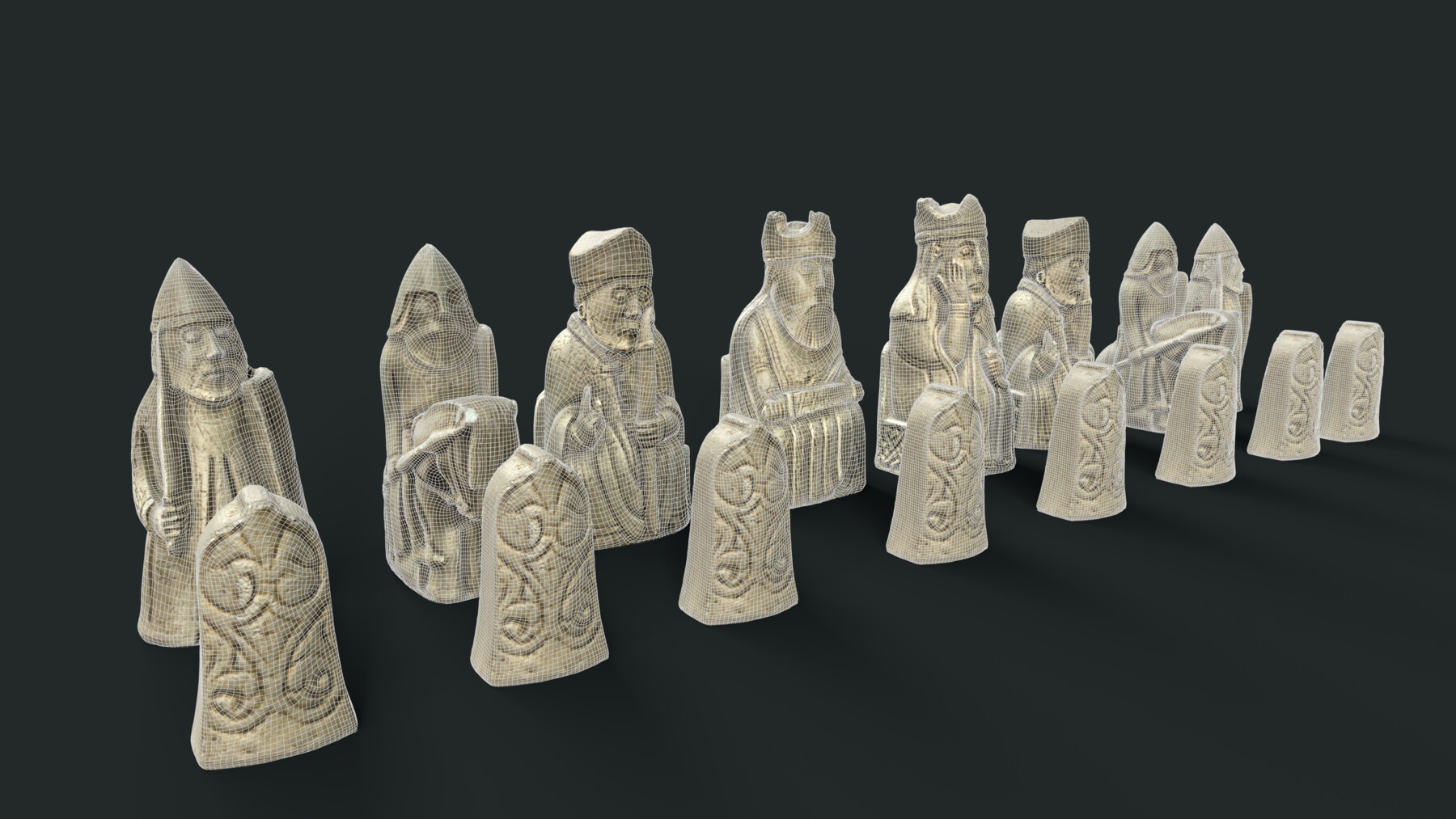 ArtStation - Early Medieval Chess Set "Lewis Chessmen" | Resources