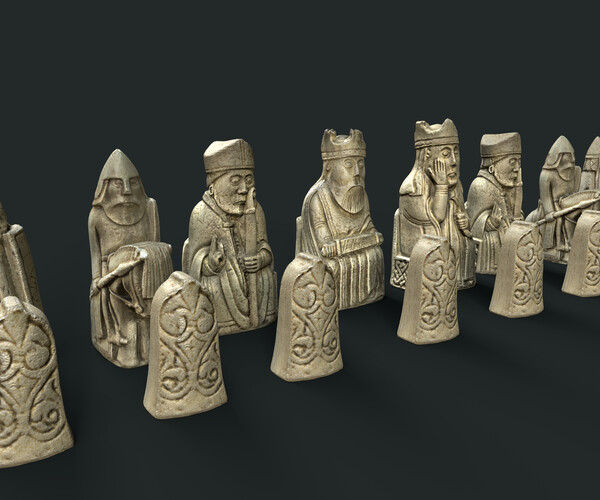 ArtStation - Early Medieval Chess Set "Lewis Chessmen" | Resources