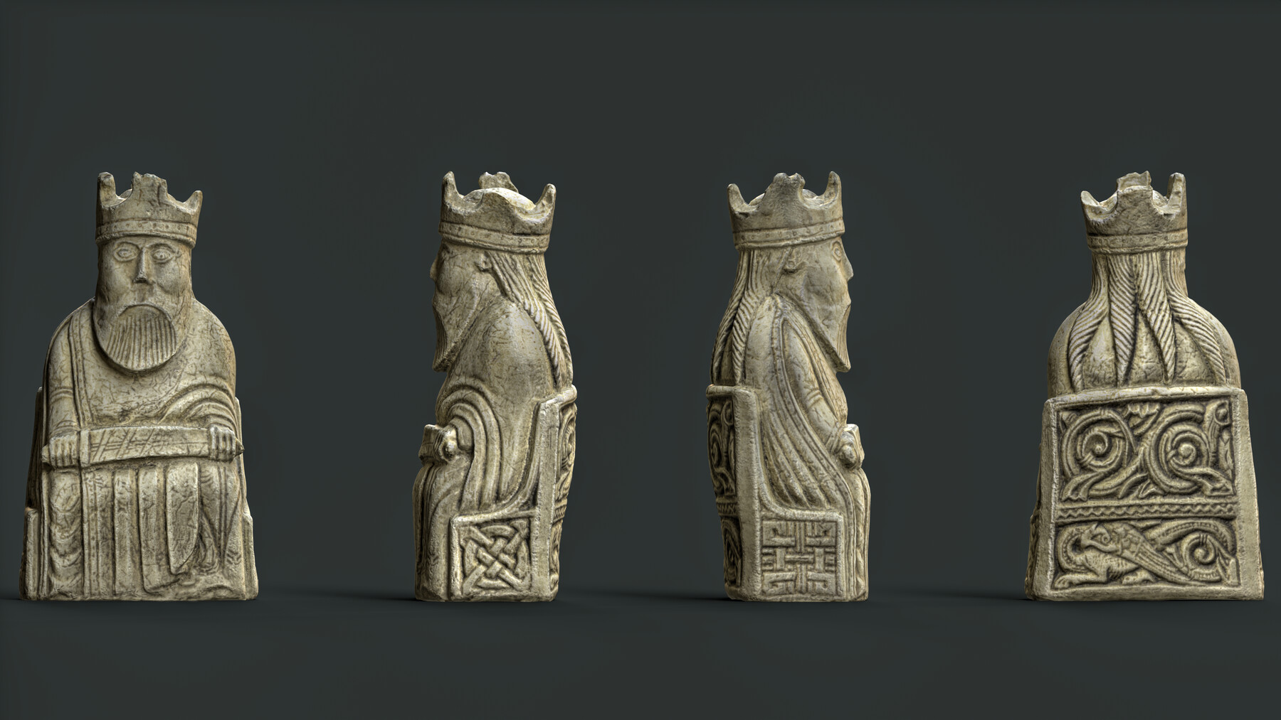 ArtStation - Early Medieval Chess Set "Lewis Chessmen" | Resources