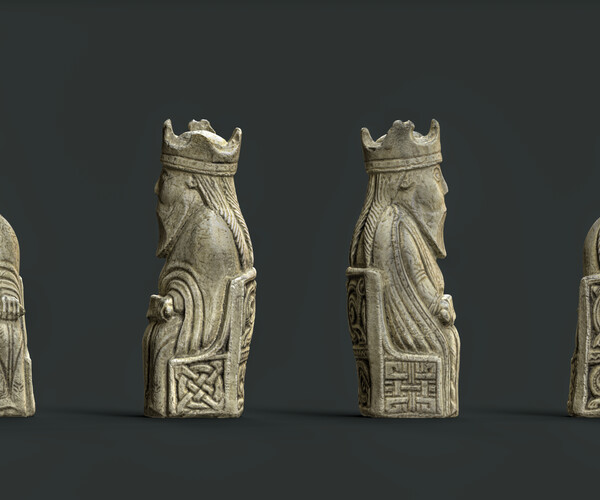 ArtStation - Early Medieval Chess Set "Lewis Chessmen" | Resources