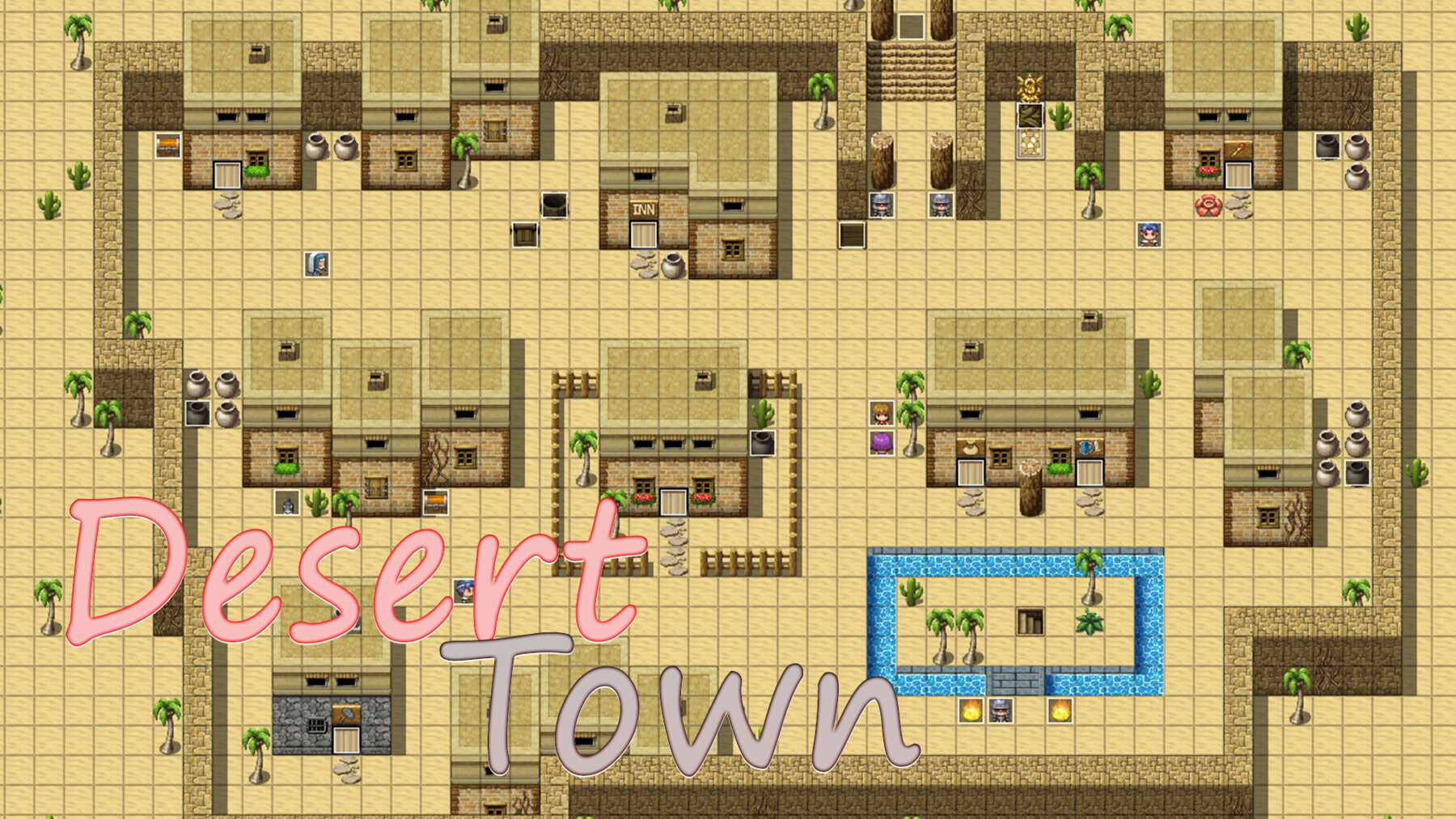 ArtStation - DESERT TOWN (RPG MAKER Map Presets) | Game Assets
