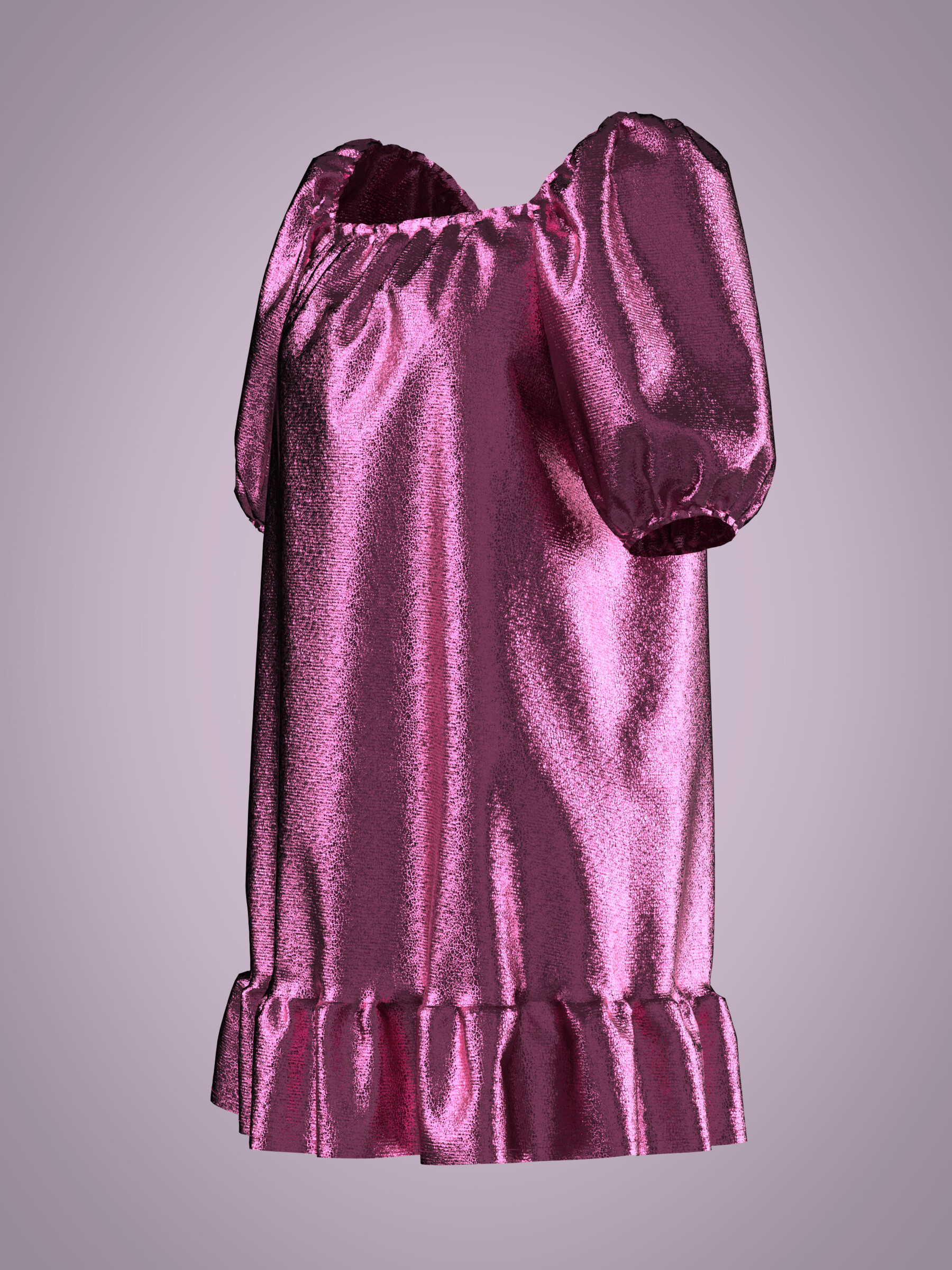 ArtStation - 3D FUCHSIA METALLIC DRESS /WOMEN | Resources
