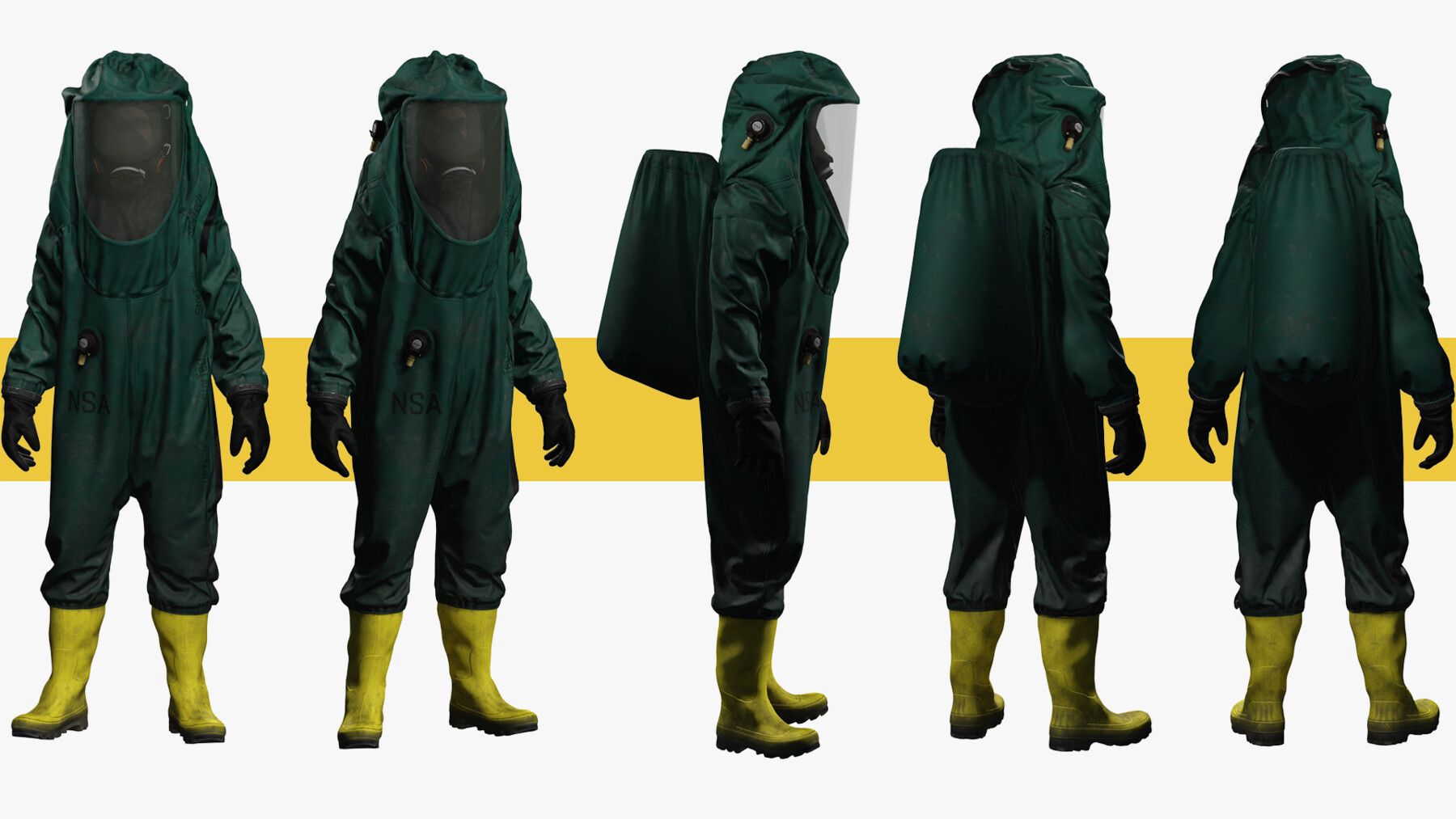 ArtStation - HAZMAT SUIT Chemical Nuclear 3D model Full-body Low-poly ...