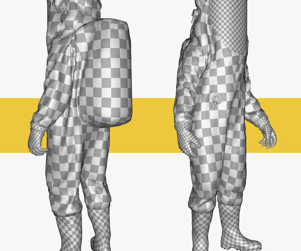 ArtStation - HAZMAT SUIT Chemical Nuclear 3D model Full-body Low-poly ...