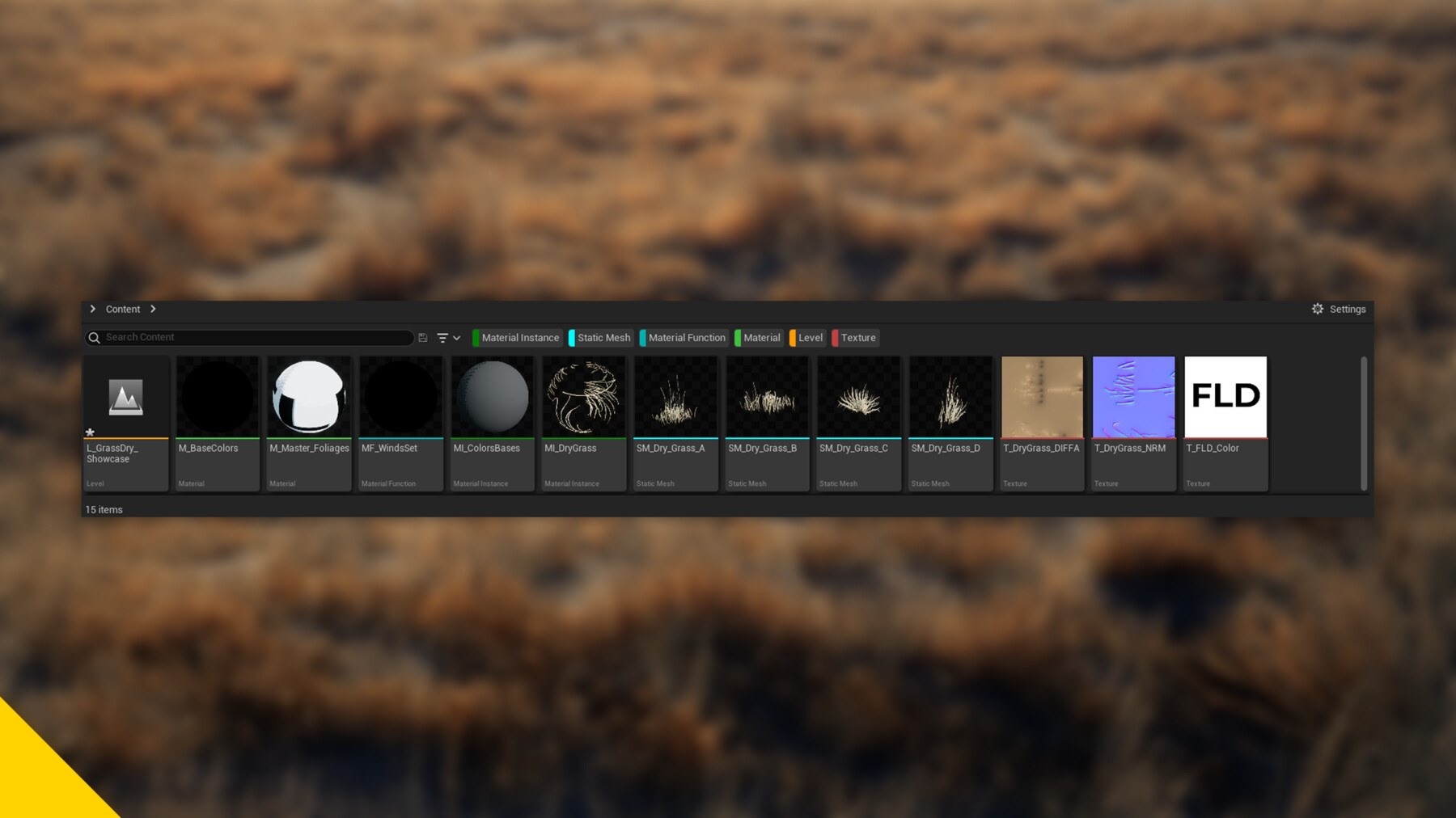 ArtStation - Grass Dry - Ready to use on UE5 - Game Ready | Game Assets
