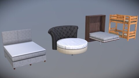 ArtStation - Bed Pack | Game Assets