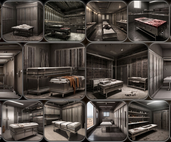 ArtStation - 300 Morgue | Interior Reference Pack | 4K | v.2 | Artworks