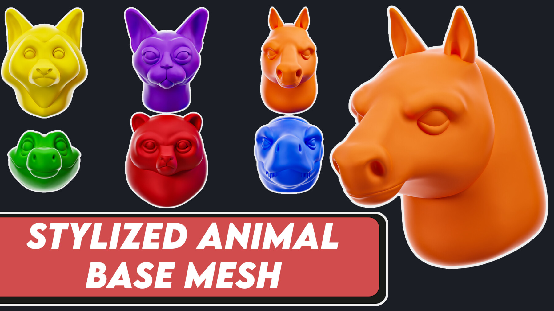 ArtStation - Stylized Animals Base Mesh | Resources