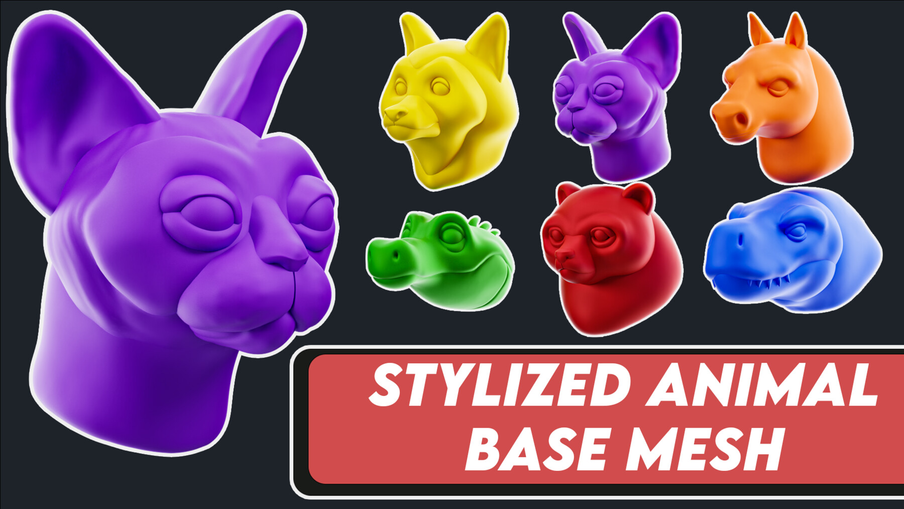 ArtStation - Stylized Animals Base Mesh | Resources
