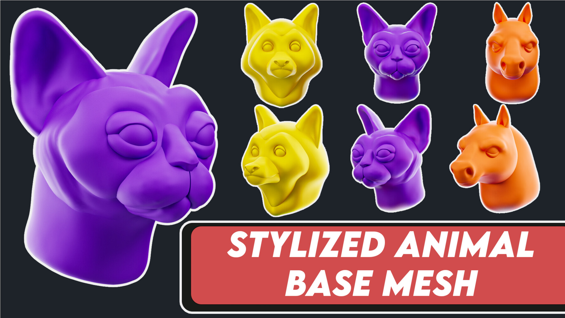 ArtStation - Stylized Animals Base Mesh | Resources