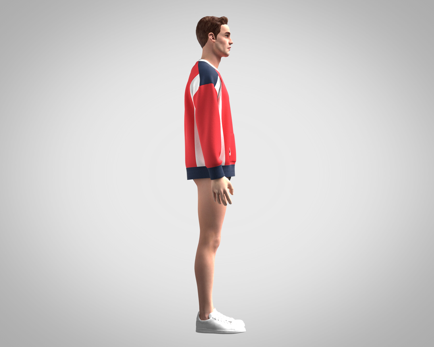 ArtStation - Mens Red and Blue Sweatshirt | Resources